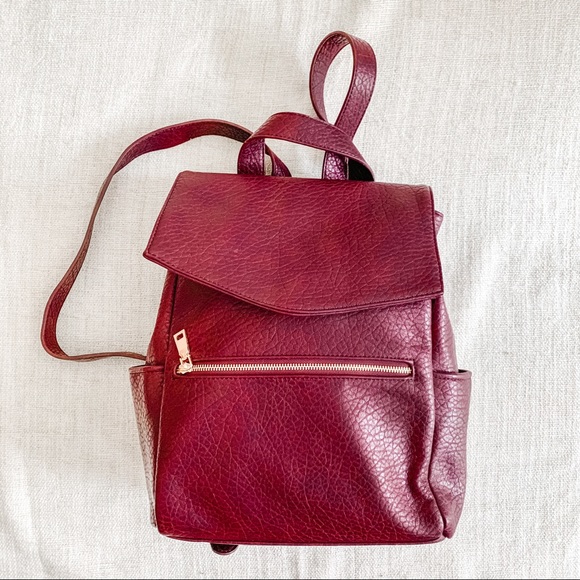 Modcloth | Bags | Nwt Obo Leather Backpack Maroon | Poshmark